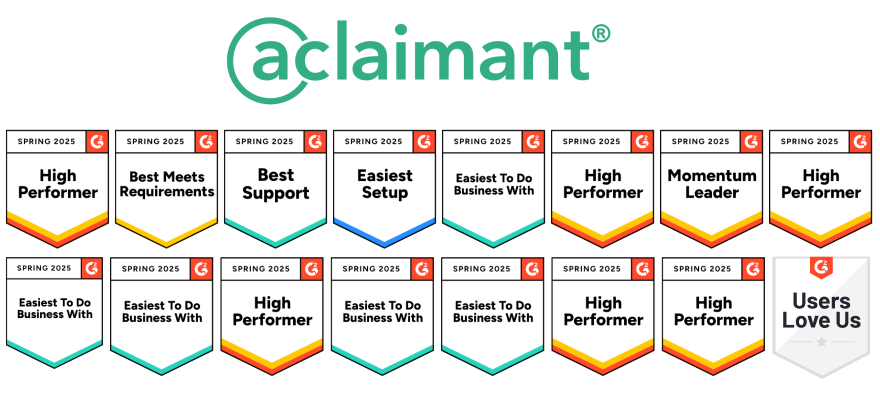 Aclaimant Earns 16 G2 spring 2025 Awards, Cementing Leadership in Risk Management